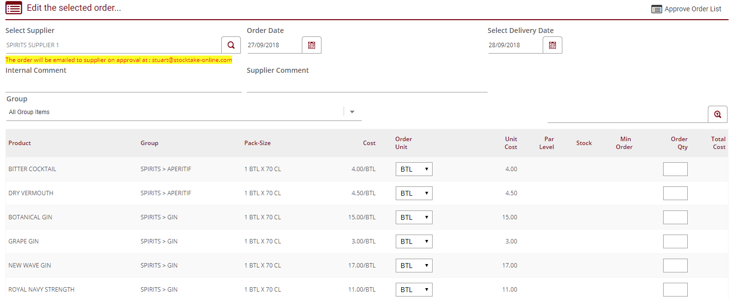 Create New Order from Previous Order – StockTake Online