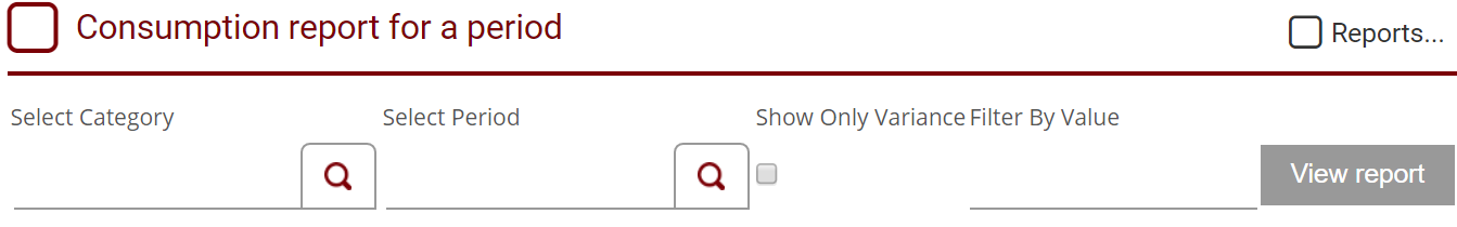 Consumption Report for a period – StockTake Online